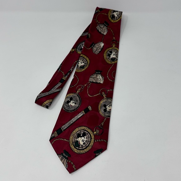 Accessories | Mickey Mouse Mens Neck Tie Red Pocket Watch Chain Pen And ...